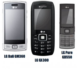 LG Bali GM360, GX300 e Pure GD550 svelati ufficialmente | Io Chiamo