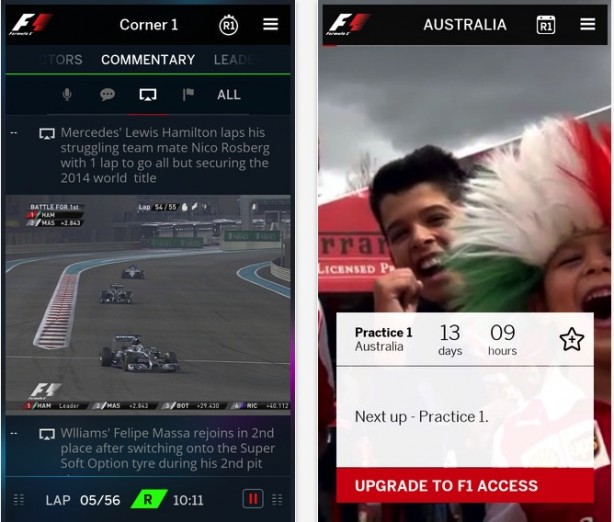 Official F1 App, tutto sul mondo della Formula 1 per iOS | Io Chiamo